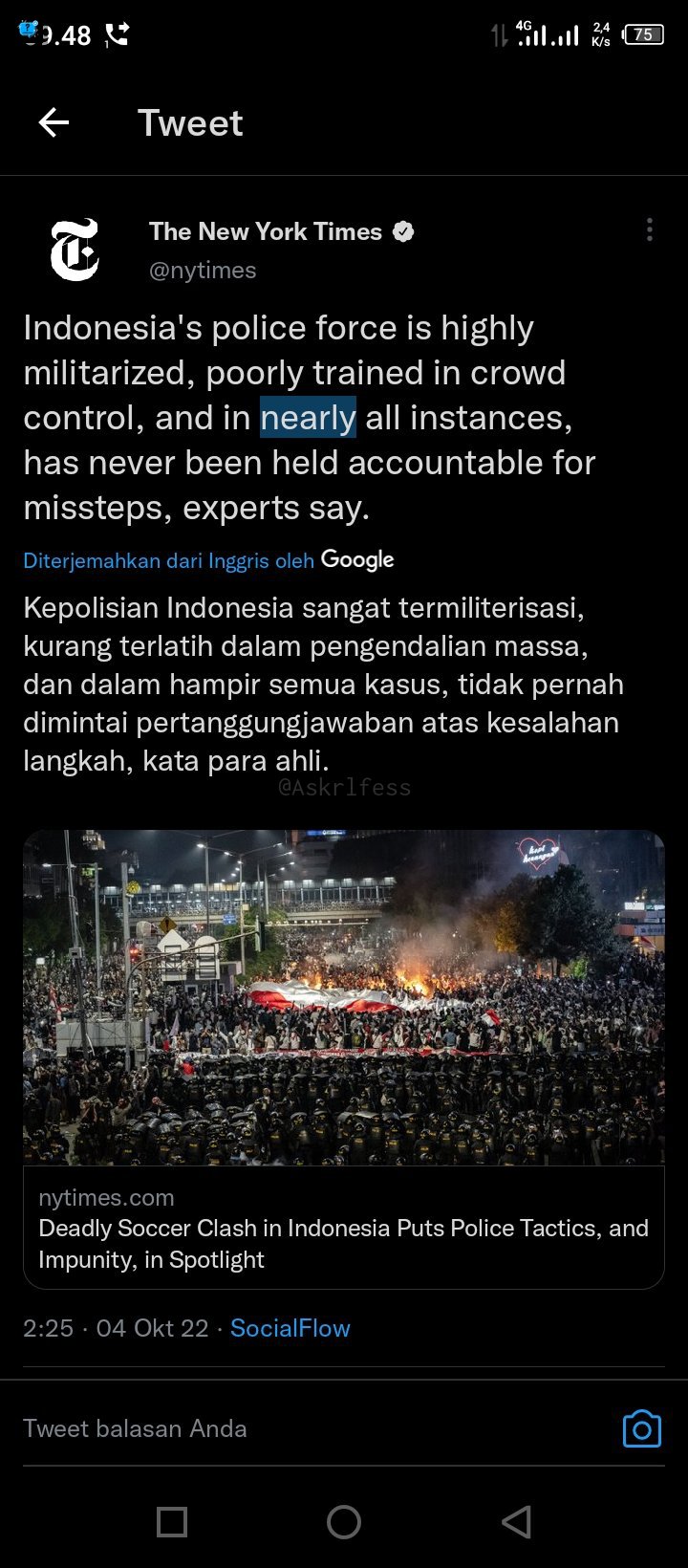Askrlfess on Twitter: "[askrl] Indonesia masuk New York Times karena ...