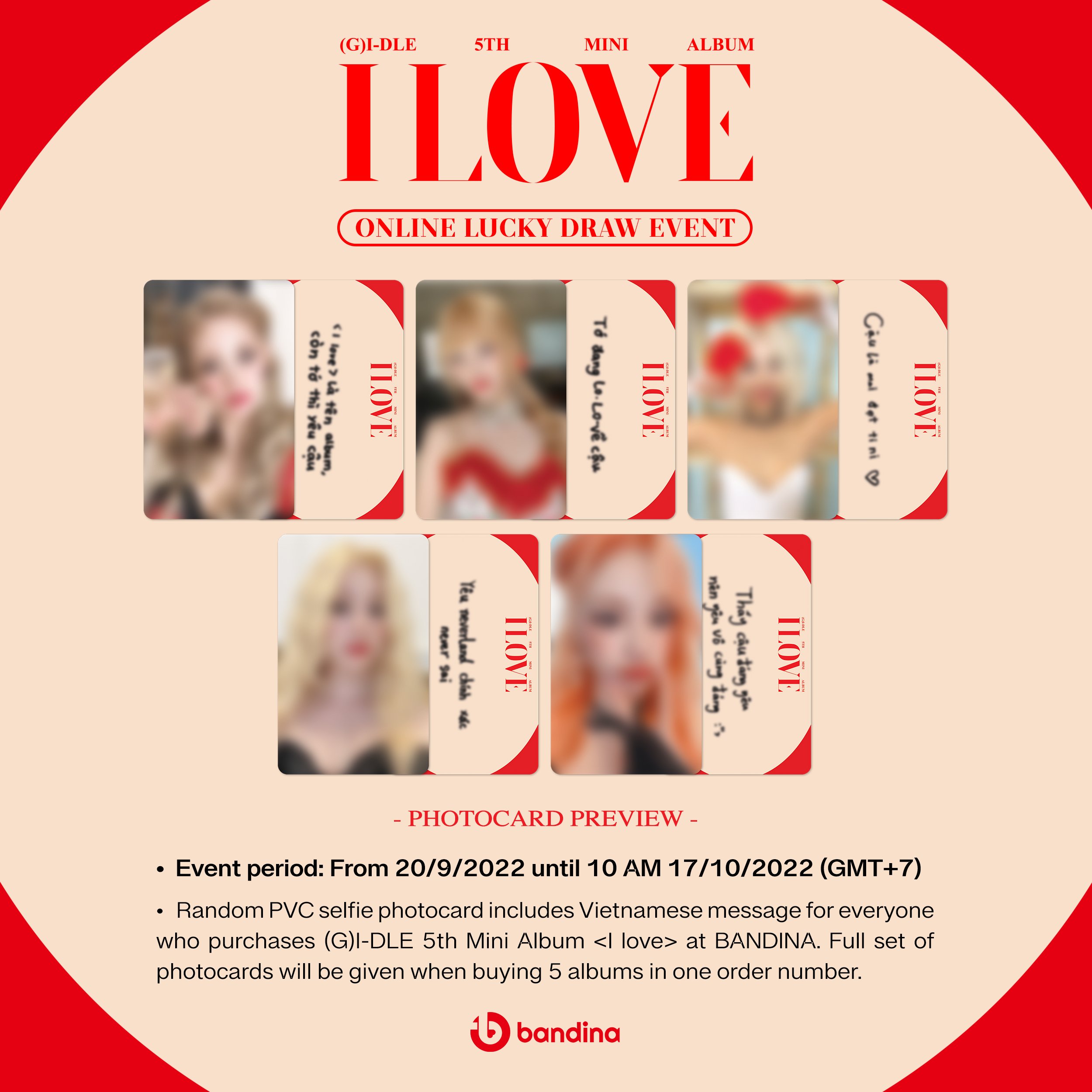 (G)I-DLE·(여자)아이들 on Twitter: "RT @BandinaCompany: BANDINA X (G)I-DLE – 5th Mini Album [I LOVE ...