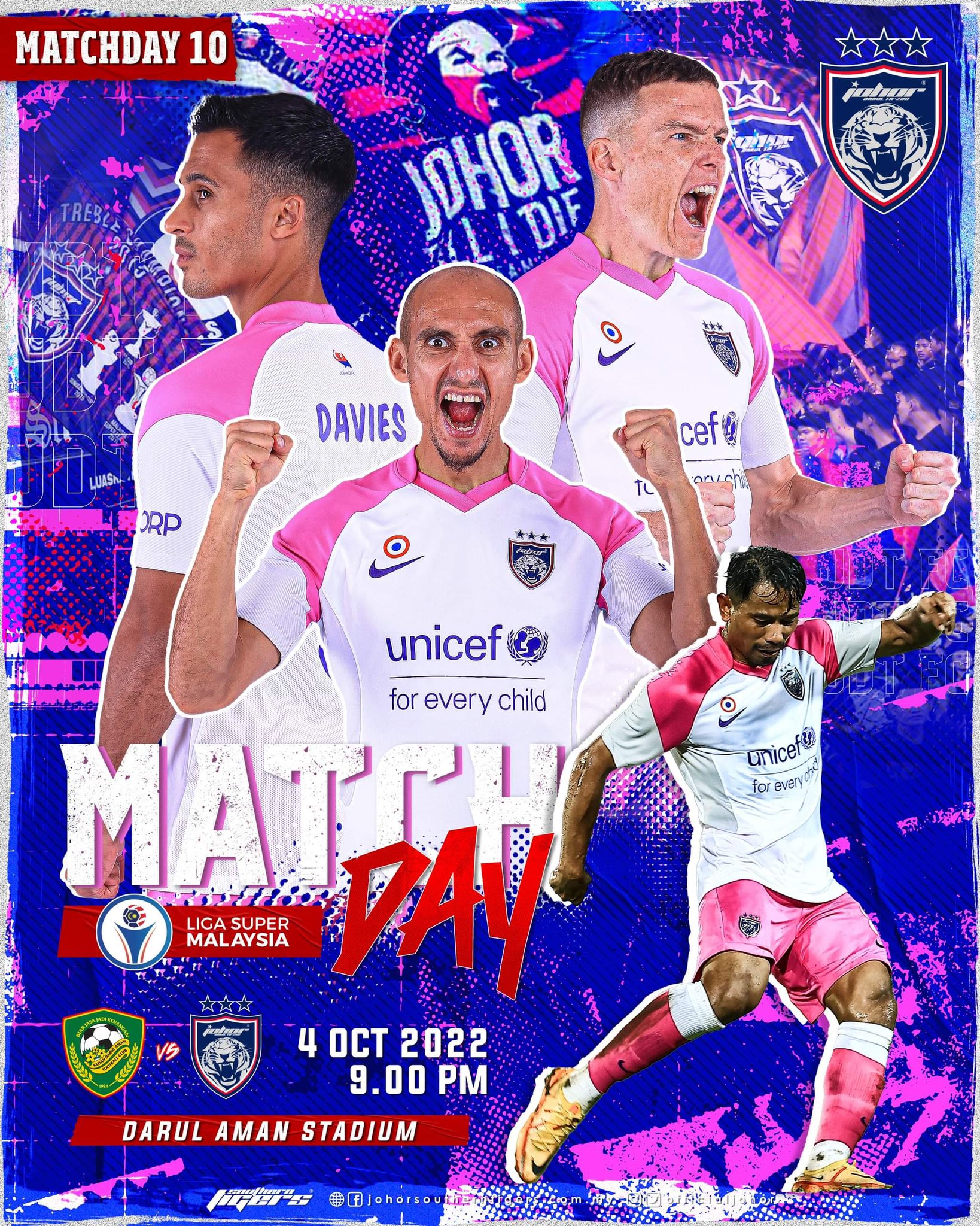 JOHORSouthernTigers on Twitter: "It’s matchday! 🔥 ⚽ KEDAH DARUL AMAN vs JDT 🏆 2022 Malaysia ...