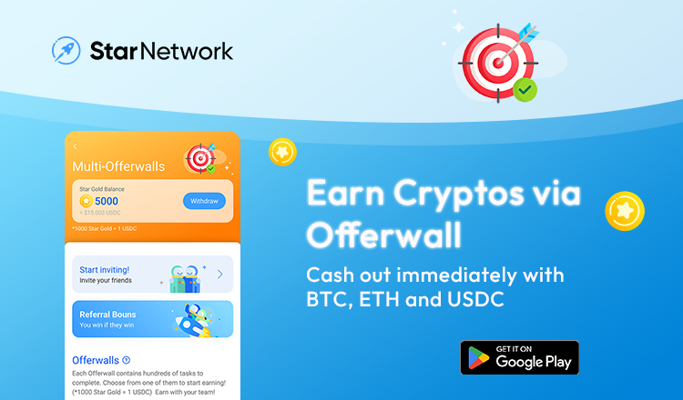 Star Network on Twitter: " Accomplish missions stated in Offerwall and earn specified Star Gold ...