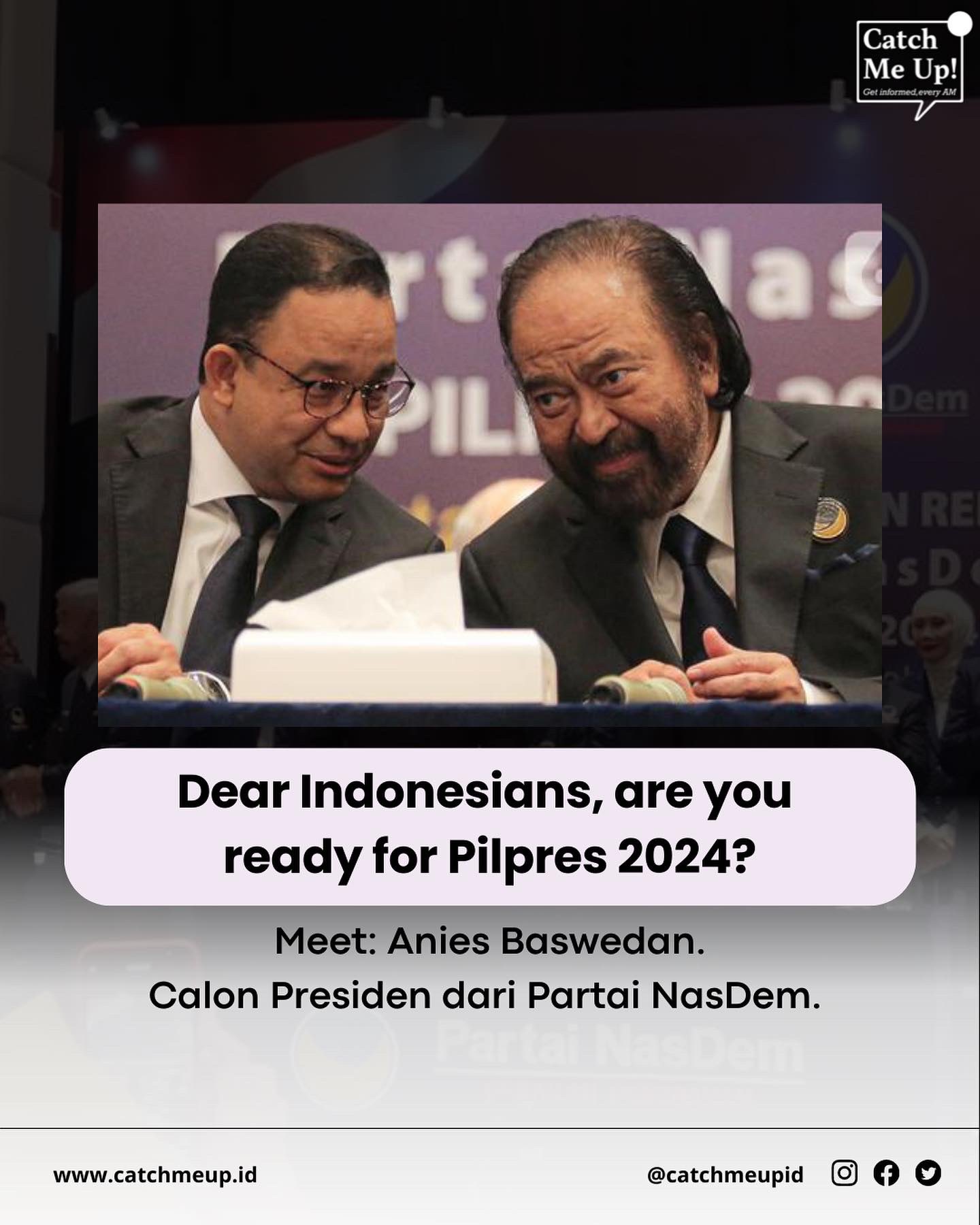 Catch Me Up! on Twitter: "Gak pake lama, Partai NasDem nih kayaknya paling sat set sat set soal ...