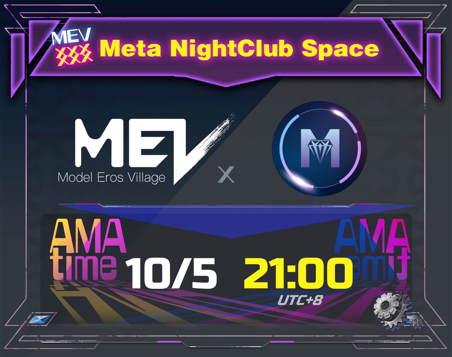 Model Eros Village on Twitter: "🎉MEV x Meta NightClub AMA🎉 Giveaway 3x MNC WL Tune in to Space ...