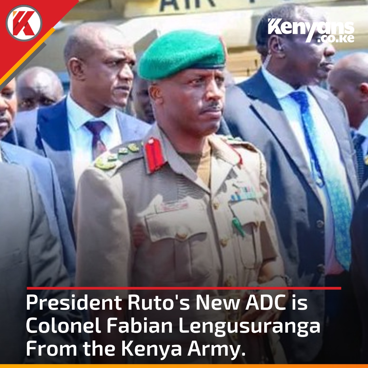Kenyans.co.ke on Twitter: "Colonel Fabian Lengusuranga takes over as President Ruto's new ADC ...