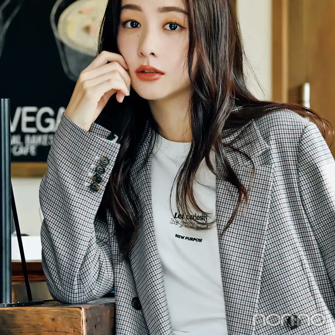 ノンノ／non-no on Twitter: "【なりたい系統で選ぶ秋イチ服】 こなれカジュアル #堀田真由 は、チェック柄ジャケットやベストでトラッドに🌷 ︎ https://t.co ...