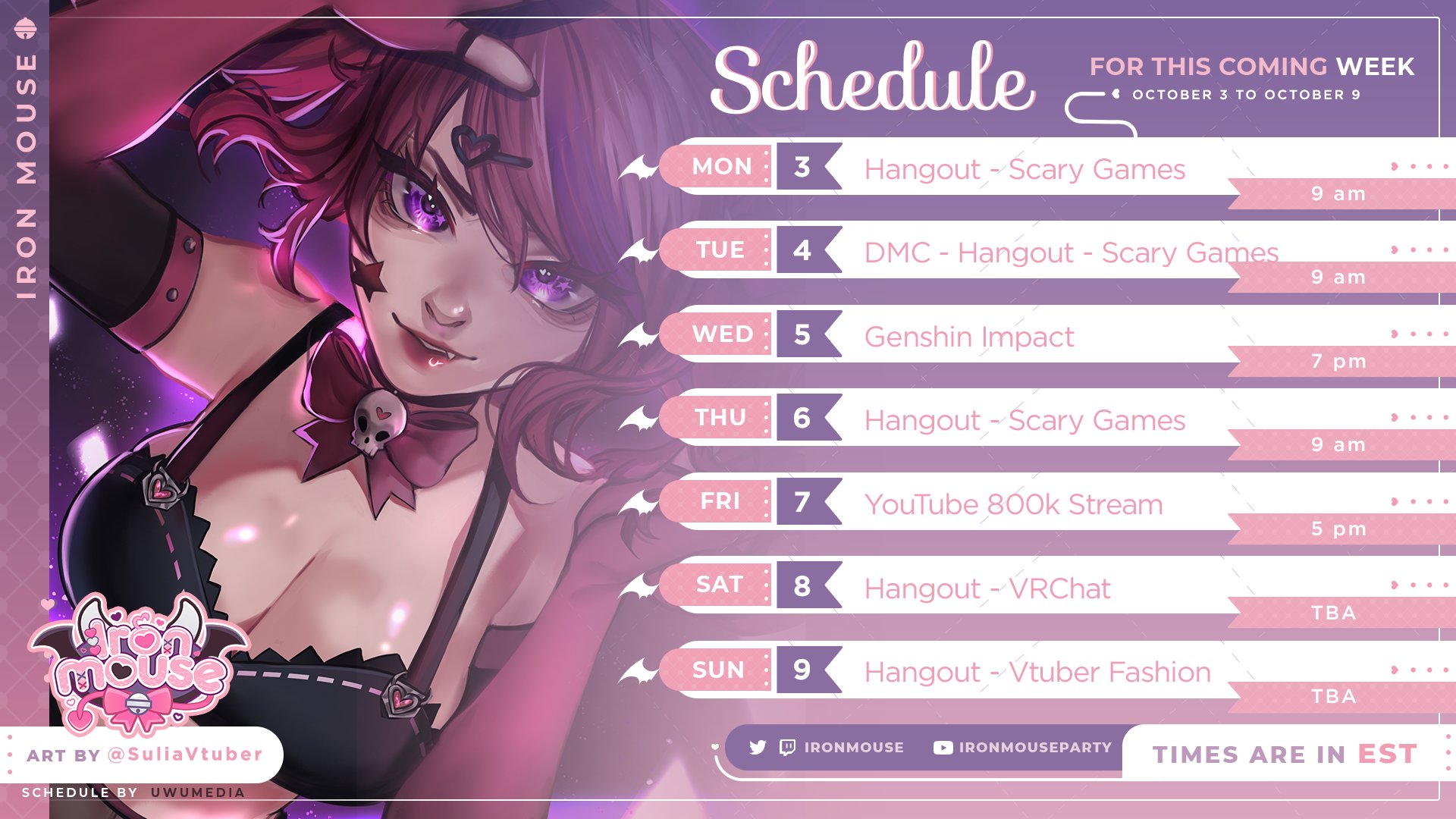 💖ironmouse😈VSHOJO💖 on Twitter: "🎃💖THIS WEEK💖🎃 😈LINKS😈 https://t.co/2MvkfO0dtH https://t.co ...