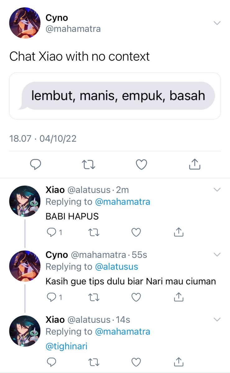 GABUNG KOMUNITAS FANFIC 📌 on Twitter: "au! cw // bxb , cynonari , xiaobedo cyno ngechat bestie"