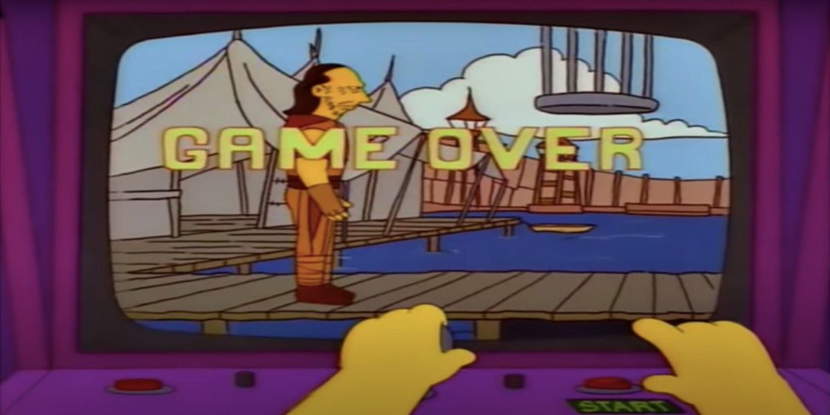 The Waterworld arcade game from The #Simpsons' X-Files crossover ...
