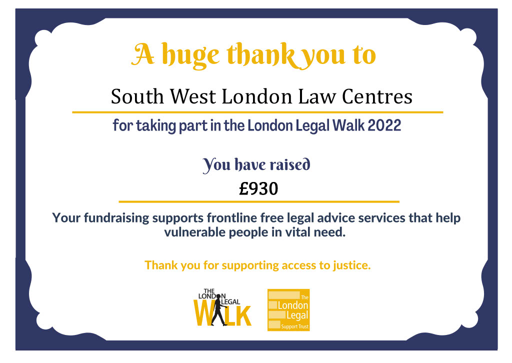 South West London Law Centres on Twitter: "Back in June we joined with 1000s of others to take ...