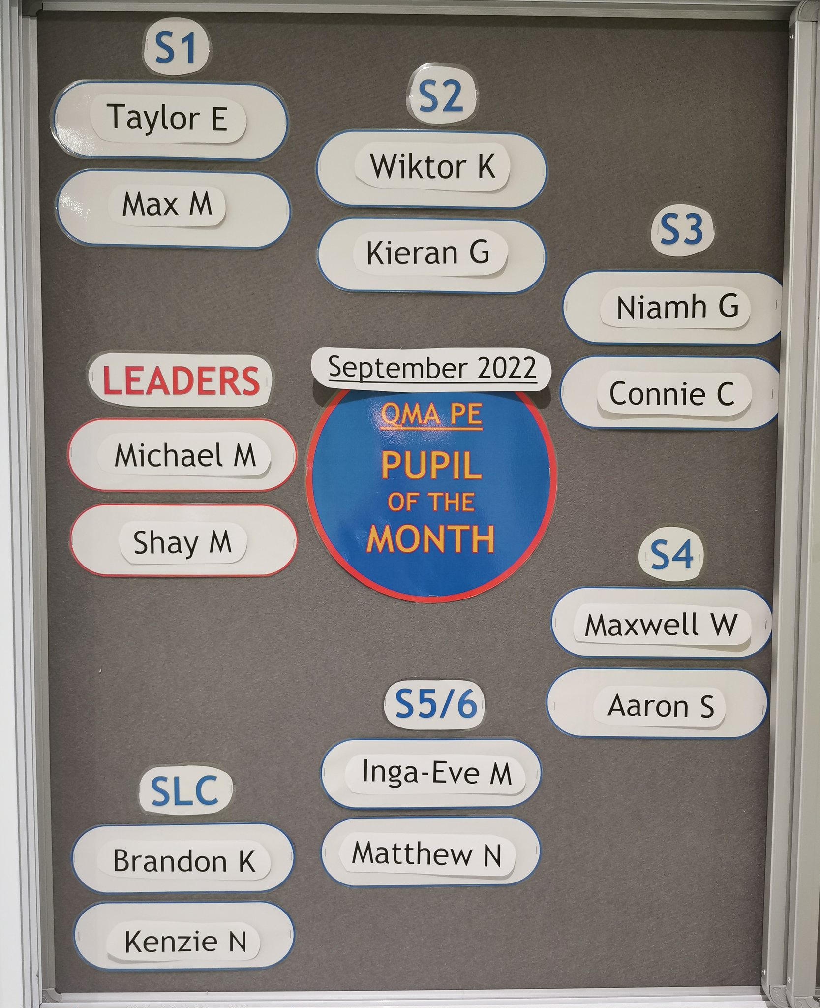 QMA PE Department on Twitter: "Well done to the PE Pupil of the Month ...