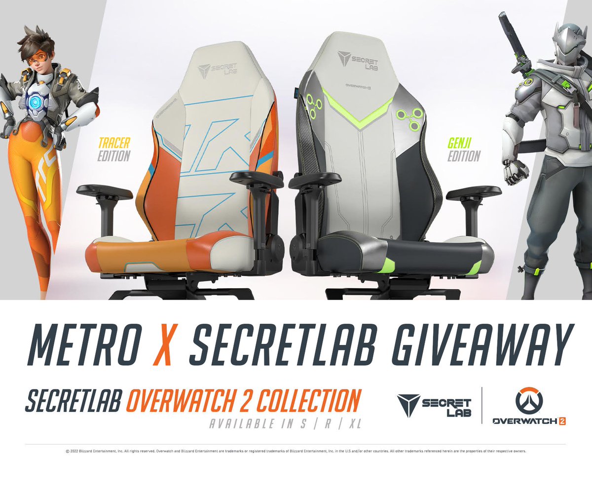 Metro on Twitter: "Giving away two Secretlab Overwatch Collection chairs in celebration of the ...