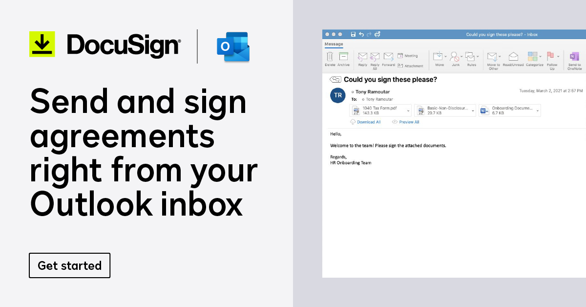 Quickly send agreements for electronic signature, or sign, right from ...