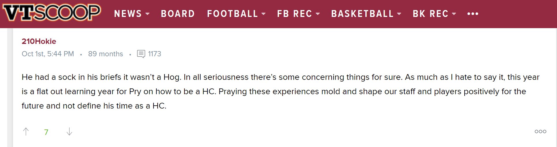 Message Board Geniuses on Twitter: "Have #VirginiaTech fans been duped? Was that a just sock ...