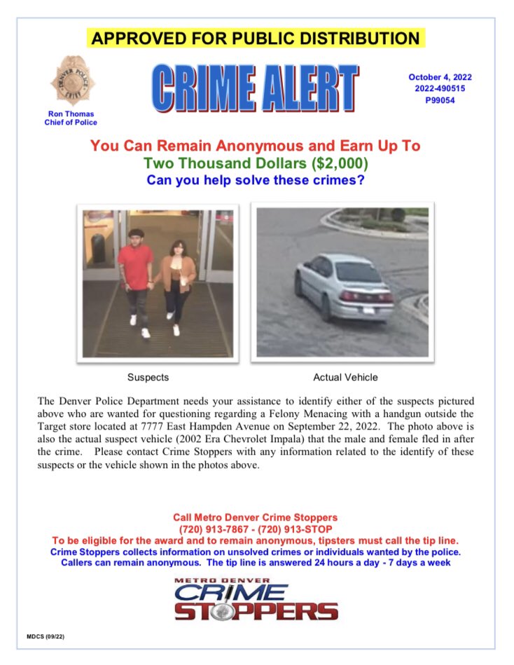 Denver Police Dept On Twitter Denver Do You Recognize These