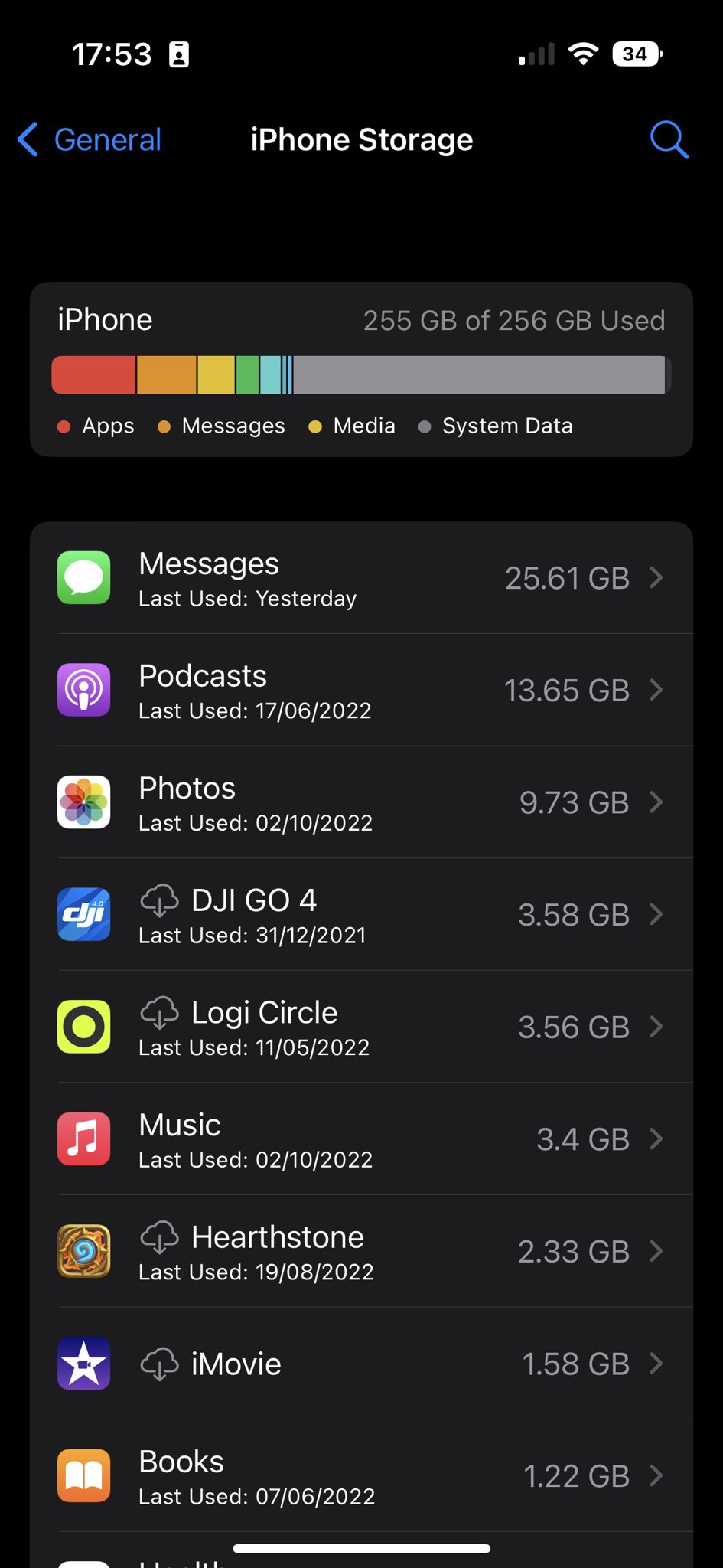 Daniel on Twitter: "Anyone else having the - System Data taking more than HALF your storage ...