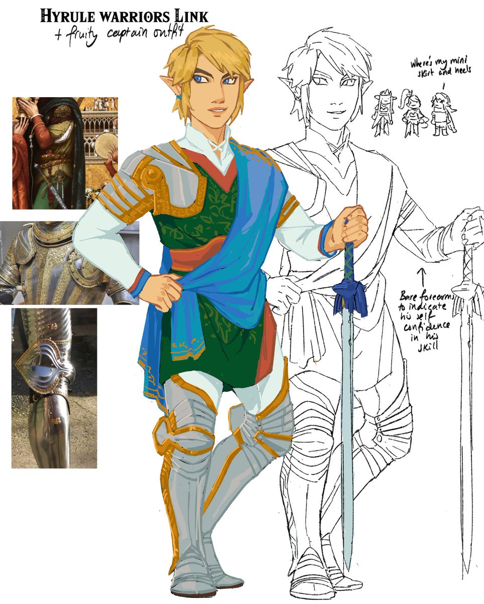 「Hyrule warriors Link redesign and this is the first one with」🍂🍄 hedge ...