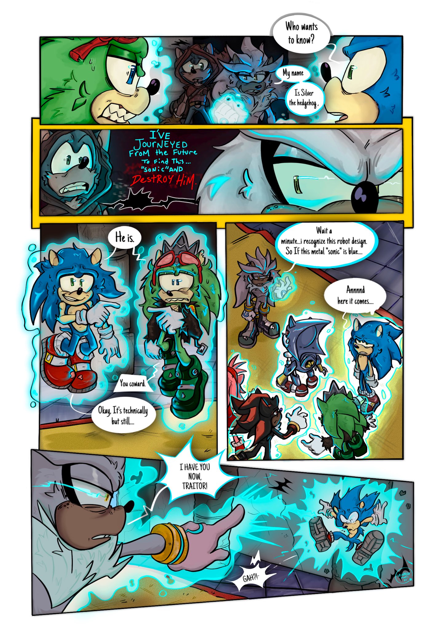 mars ! on Twitter: "Wooo page redraw of [ issue 195 ] from Sonic Archie ! —-☆ #SonicTheHedgehog ...