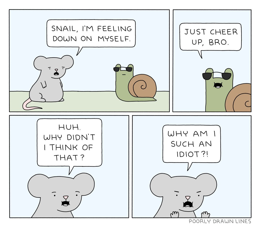 「feeling down 」poorly drawn linesの漫画