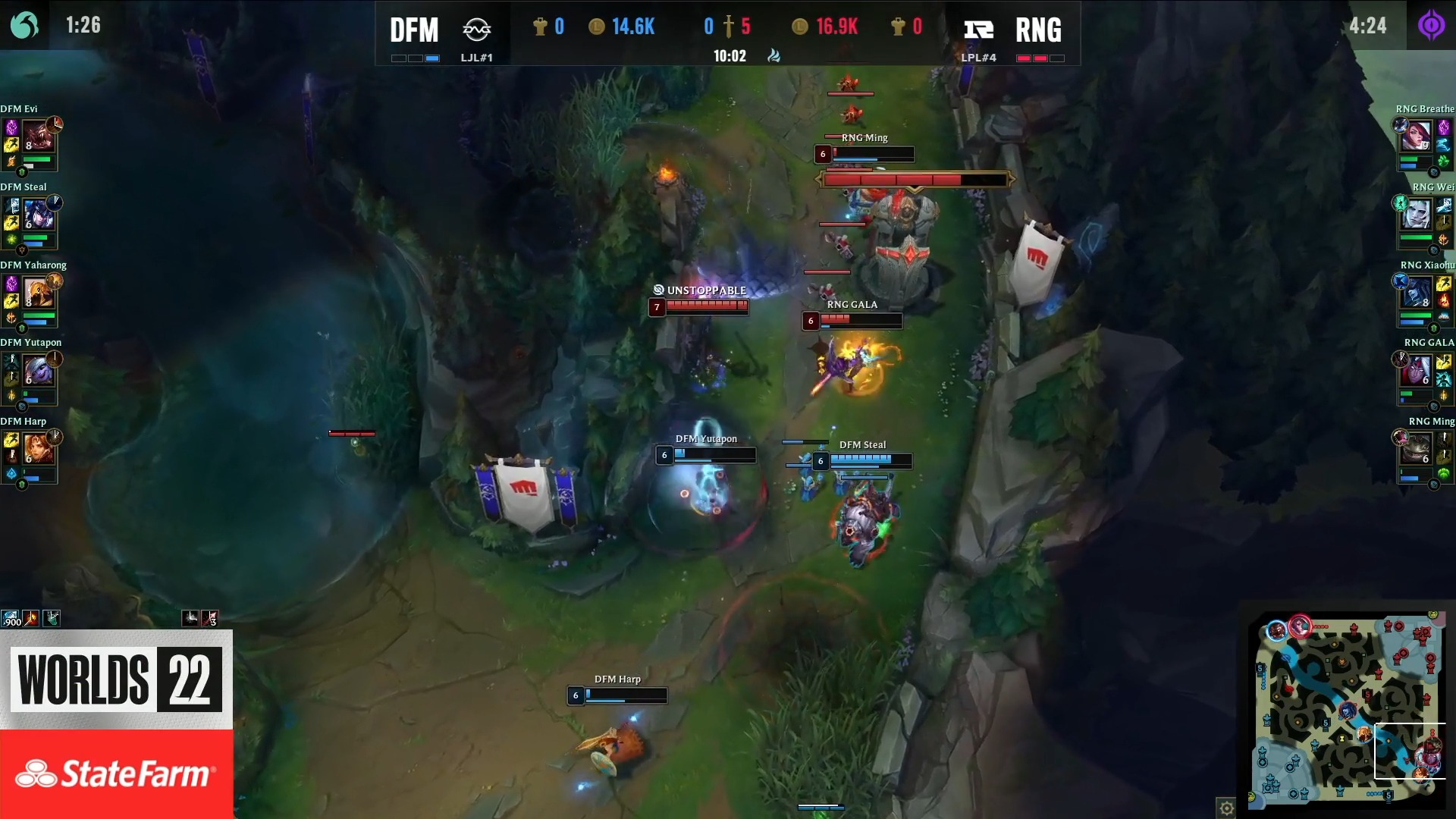 LPL on Twitter: "Sliver of HP? That's all Ming needs to survive #RNGWIN #Worlds2022 https://t.co ...