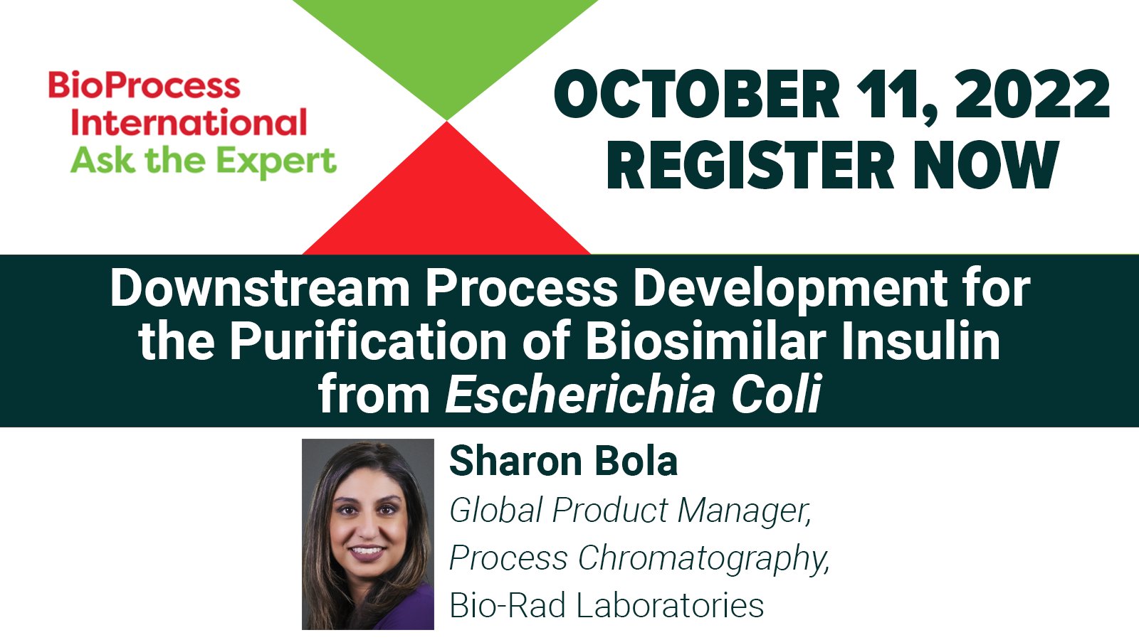 BioProcess Intl. on Twitter: "Join us for a #BPIAskTheExpert on "Downstream Process Development ...