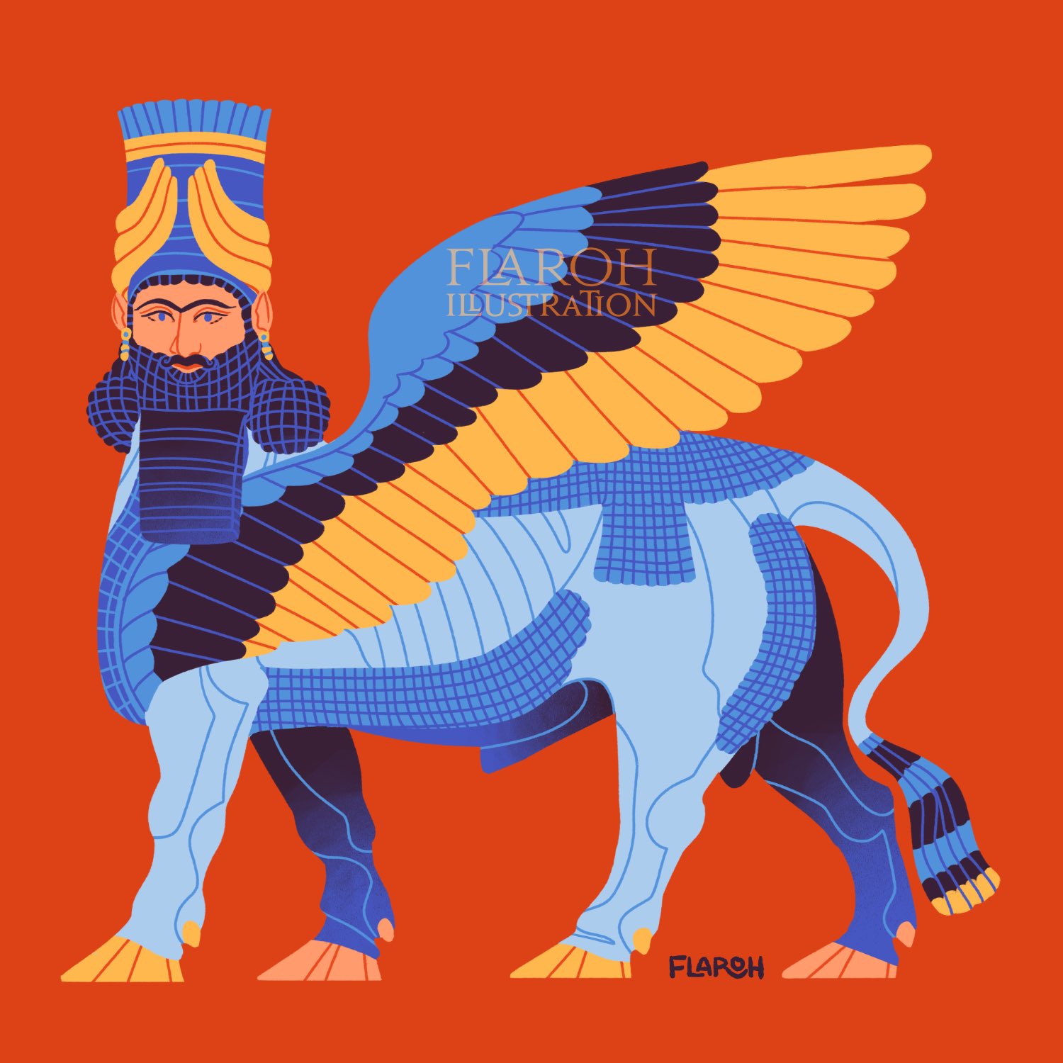 Lamassu Drawing