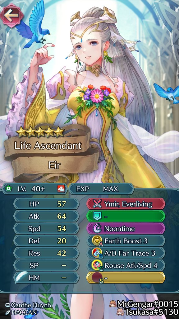 Fire Emblem Heroes ESP on Twitter: "Eir será el jefe final del TT+ Stats + Arma personal ...