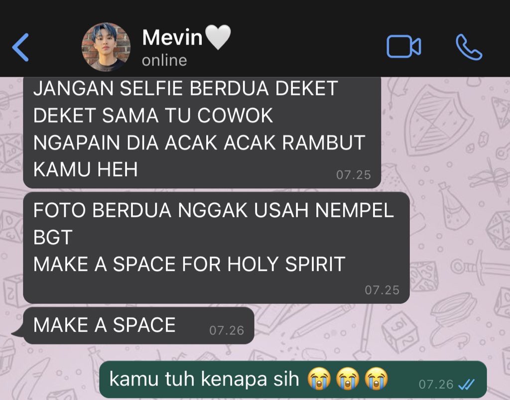 caroline on Twitter: "Mark few tweets au — kalau ko mevin cemburu waktu pacaran https://t.co ...