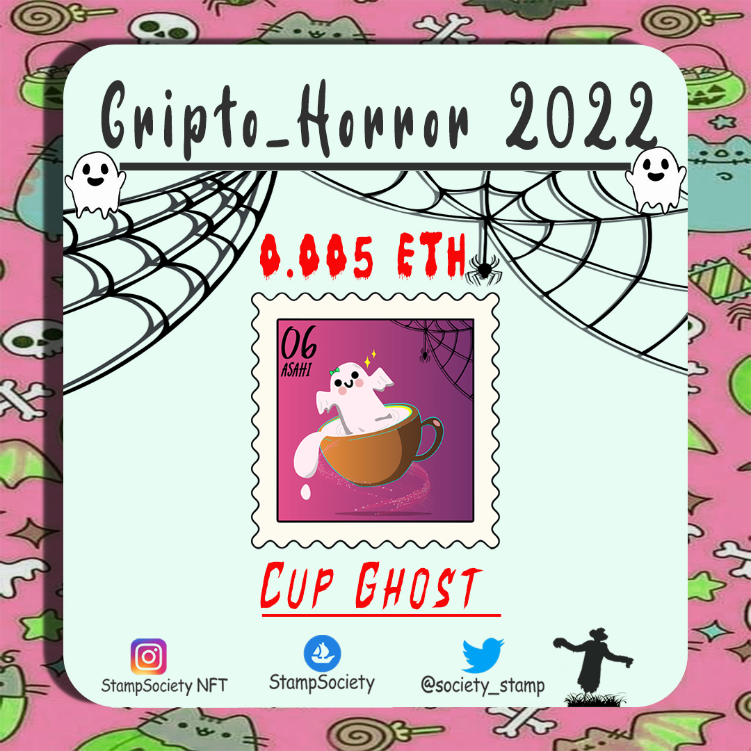 StampSociety NFT on Twitter: "👻NEW DROP👻 "Cup Ghost" has listed at @opensea . Rarity: Special.🥈 ...