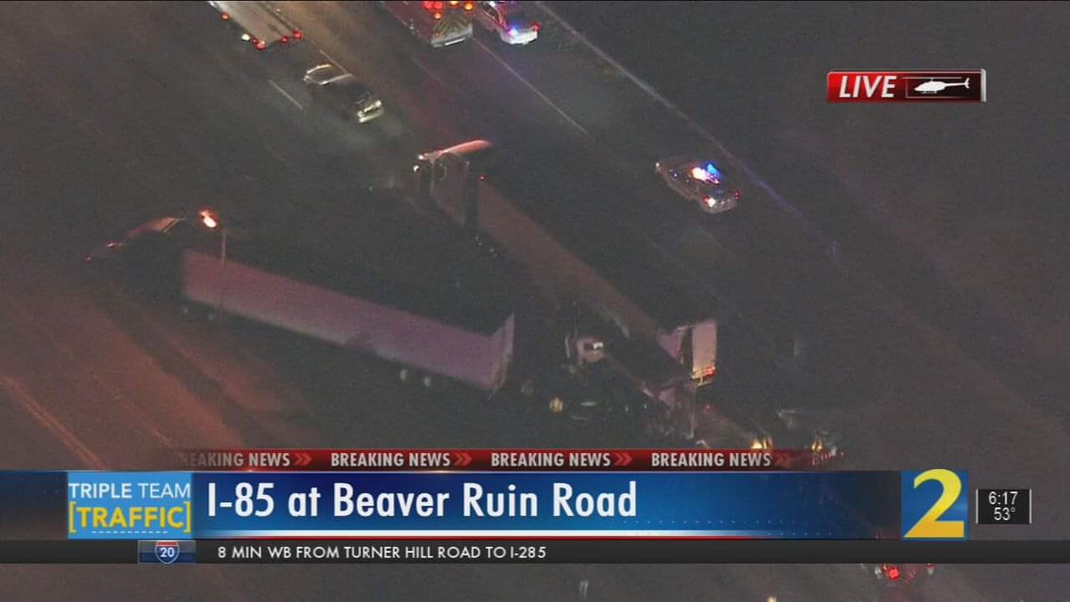 Mike Shields WSB on Twitter: "6:20am Update: @mckayWSB is in News Chopper 2 over I-85/sb at ...