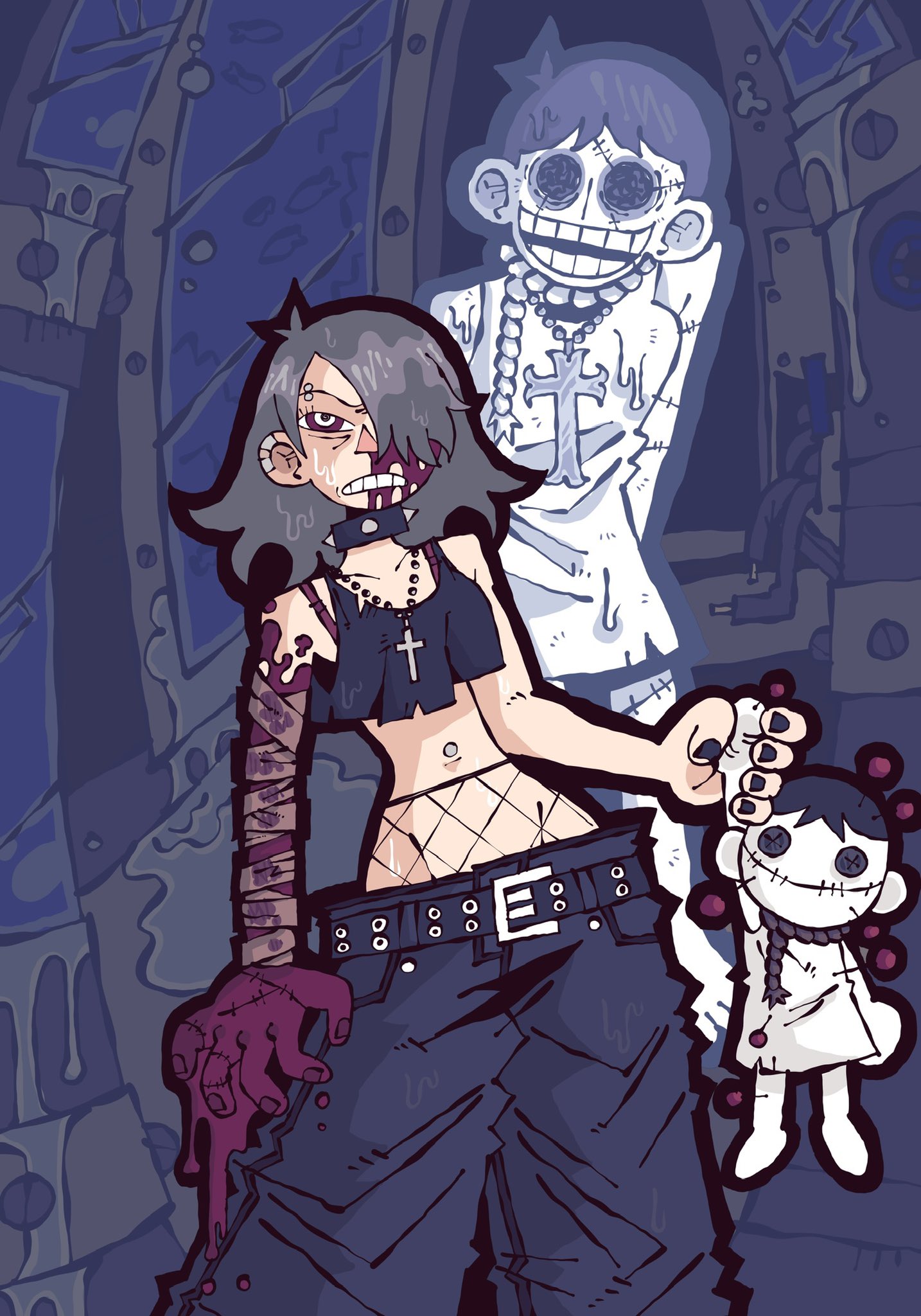 bubby darkstar on Twitter: "weird subway midnight AU stuff im having fun with #subwaymidnight ...