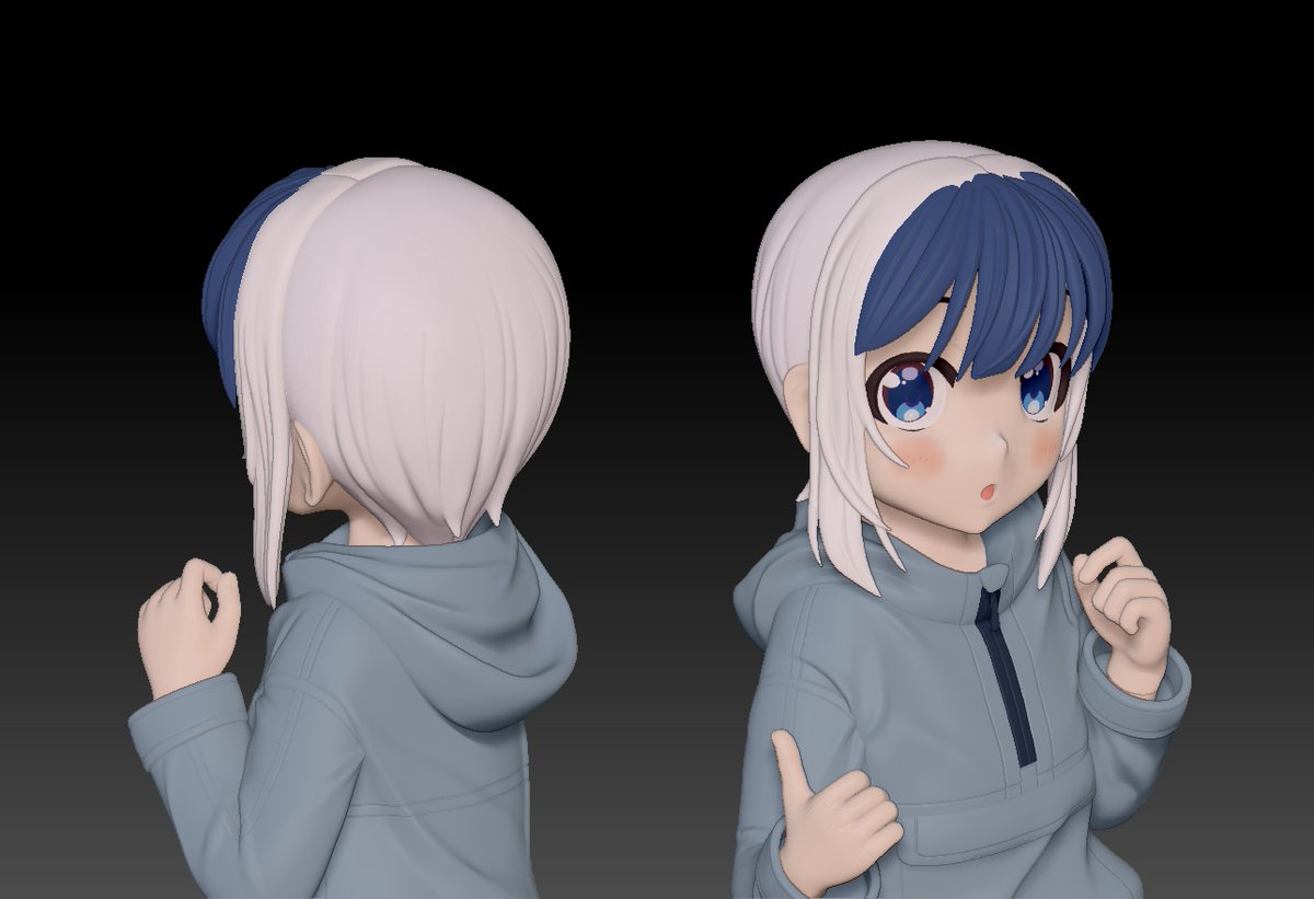 ゆら Wfはつぎの冬 On Twitter 髪は今週平日中にfixさせて来週からは出来たとこから少しづつでも並行して仮出力に移りたい。。。