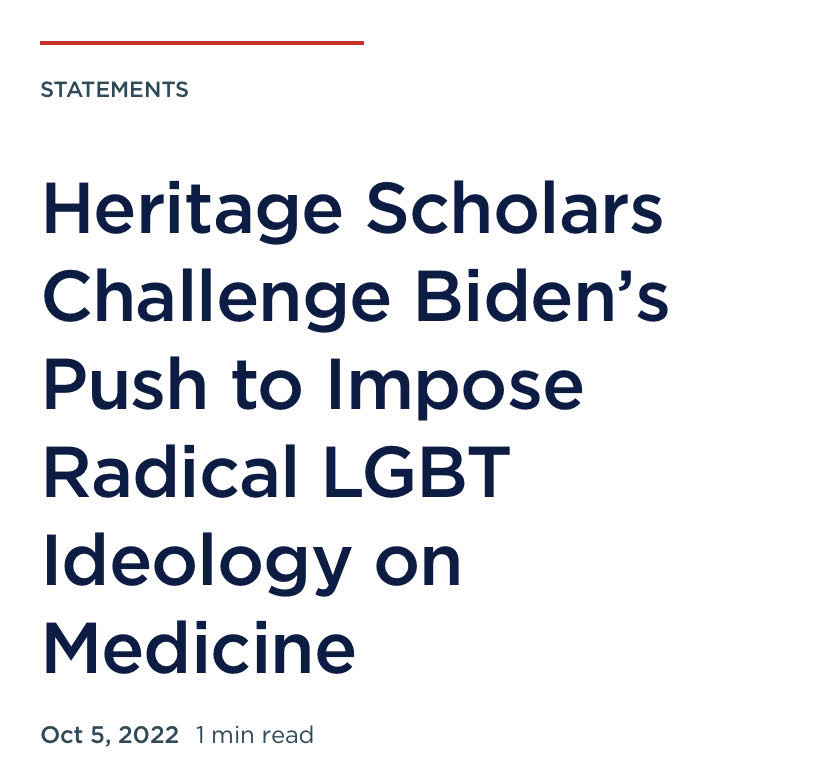Heritage Foundation On Twitter The Biden Administration Is So Beholden To Gender Ideologues