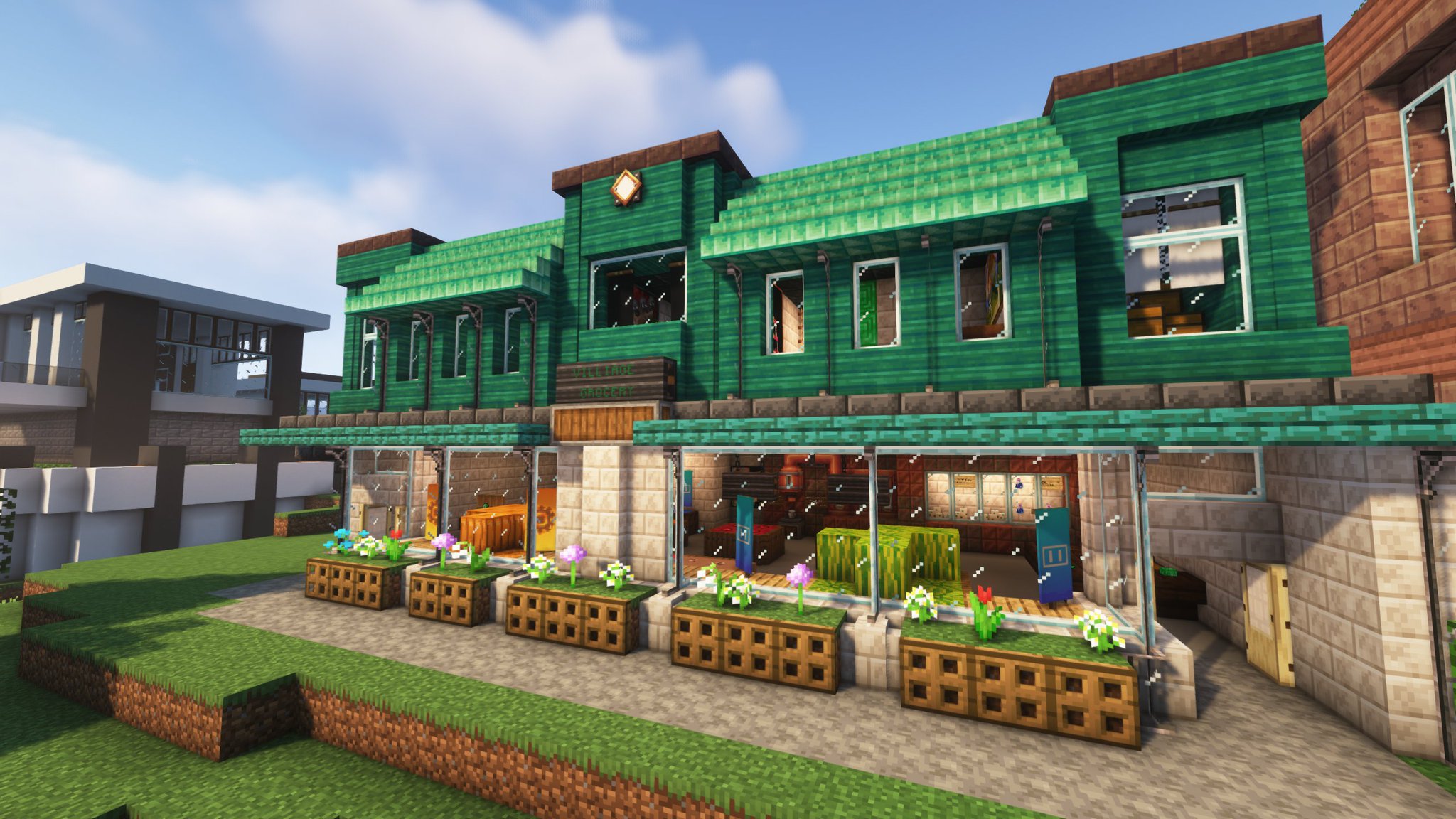 Minecraft Grocery Store Inside 🏰Dark Castle Render Map🖤 Save