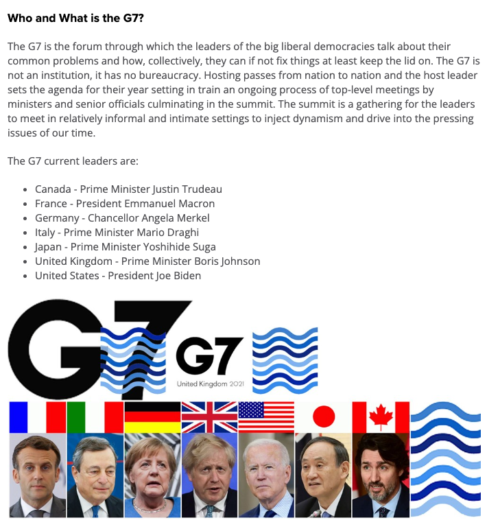 Citizen of the Future - A Blockchain Theory🌎 on Twitter: "What is the G7?🌎 The G7 is the leading ...