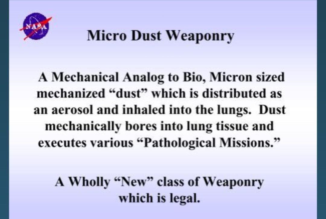 Smart Dust Micro Dust Weaponry "A Wholly "New" class of Weaponry which ...
