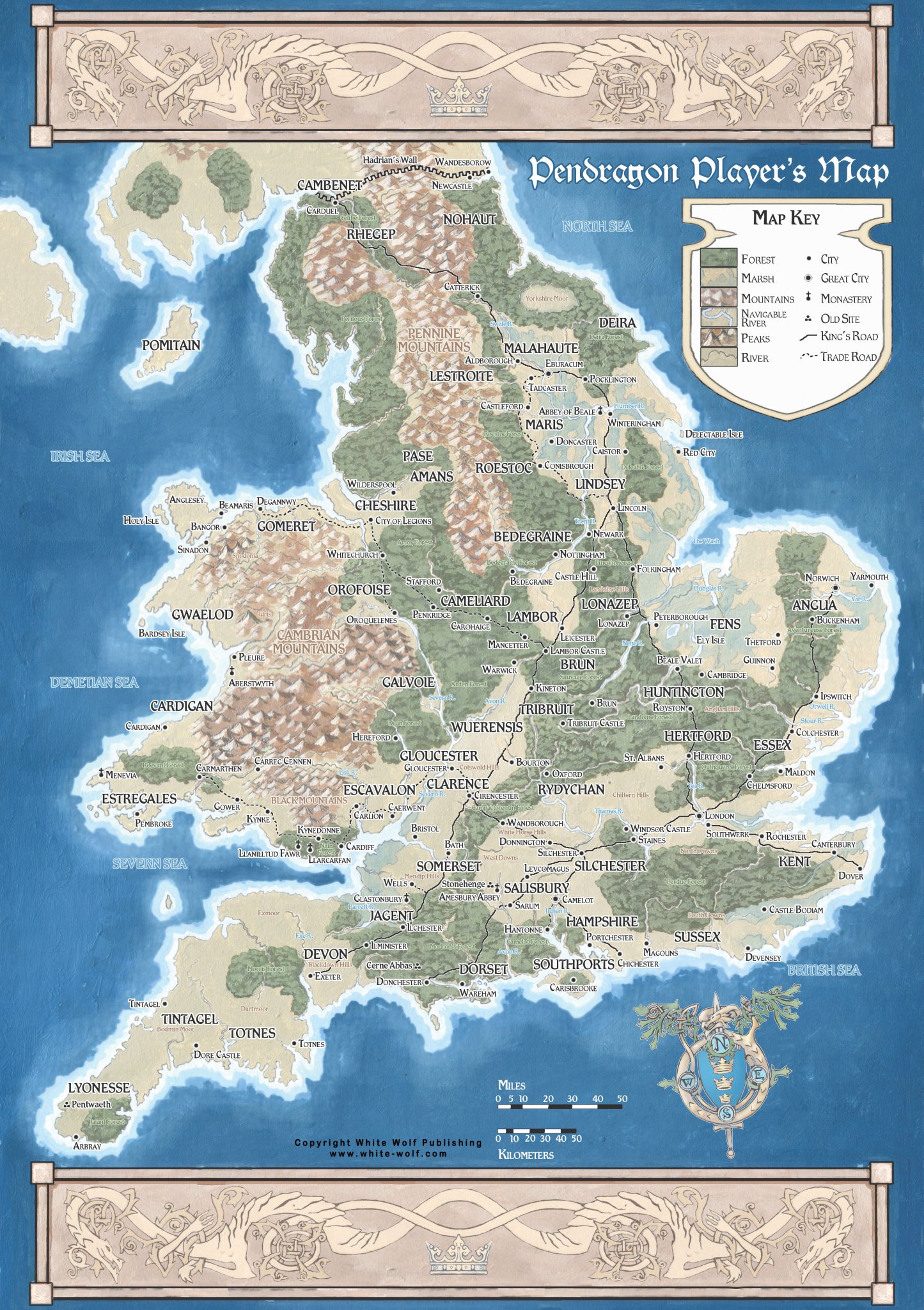 Calstaff on Twitter: "The Great Pendragon Campaign map by White Wolf. https://t.co/pzqFCk0zsy ...