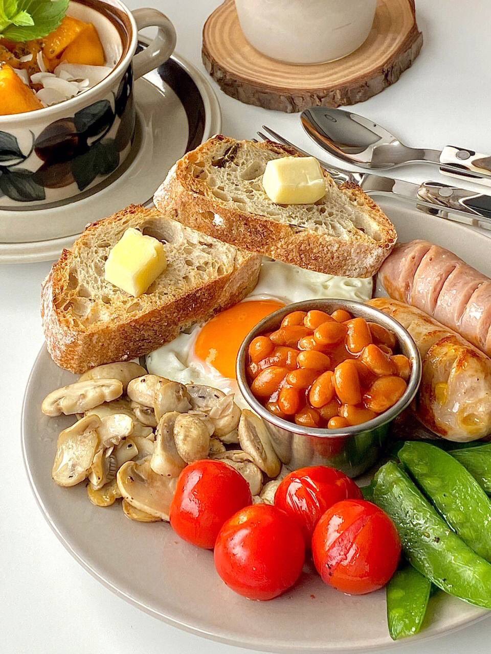 Pablo La Rosa on Twitter: "RT @meet98ge: English platter, bread, mushrooms, snow peas, bacon ...