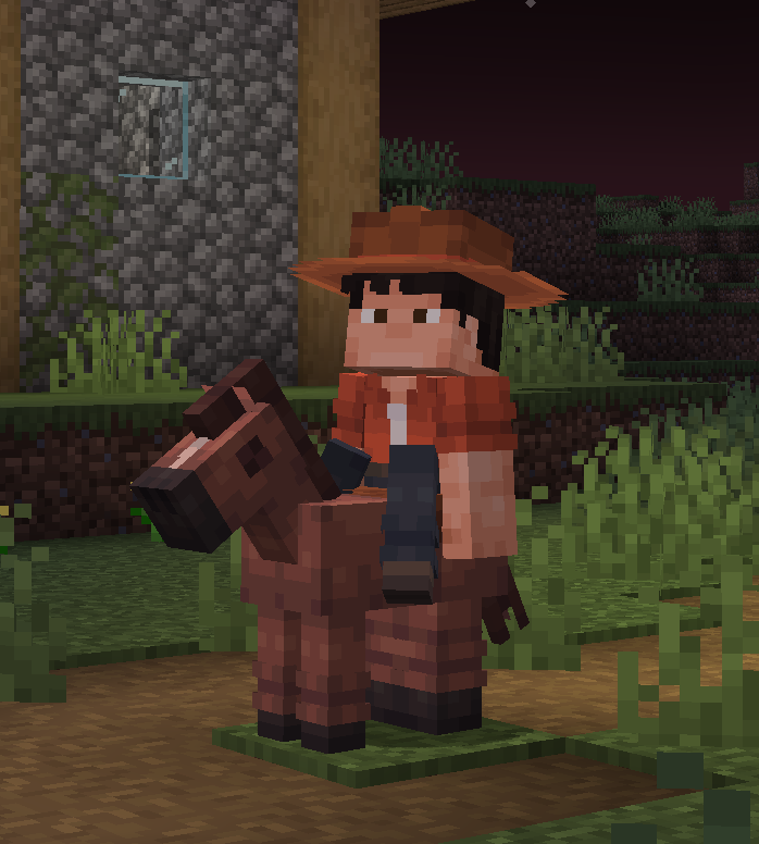 Minecraft Cowboy On Horse