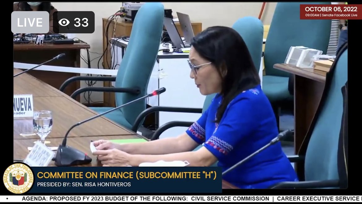 Senate of the Philippines on Twitter: "🛑 LIVE Finance Subcommittee "H", presided by Sen. Risa ...