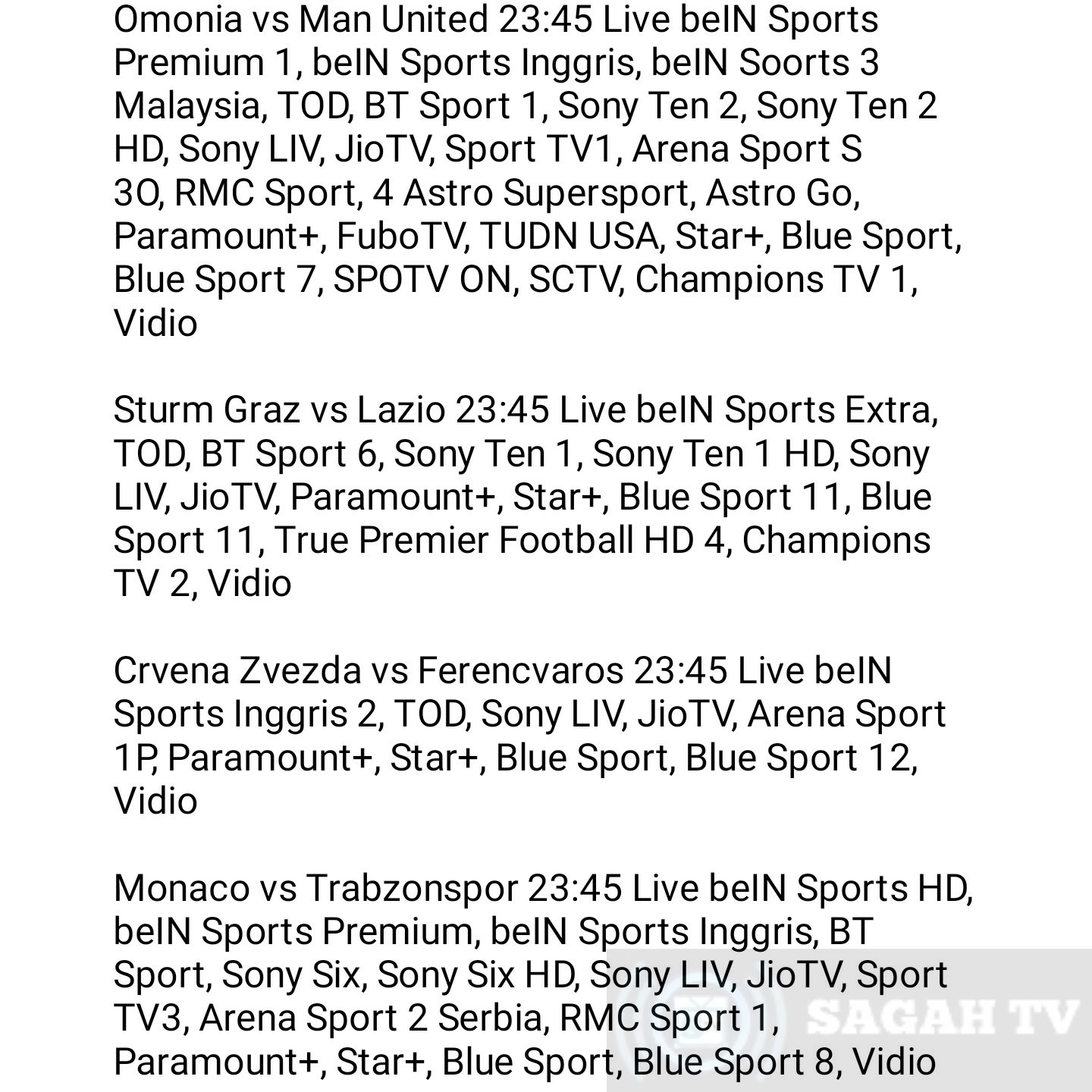 sagahtvlive on Twitter: "#UEFA Europa League https://t.co/R4rwc9FKpf" / Twitter