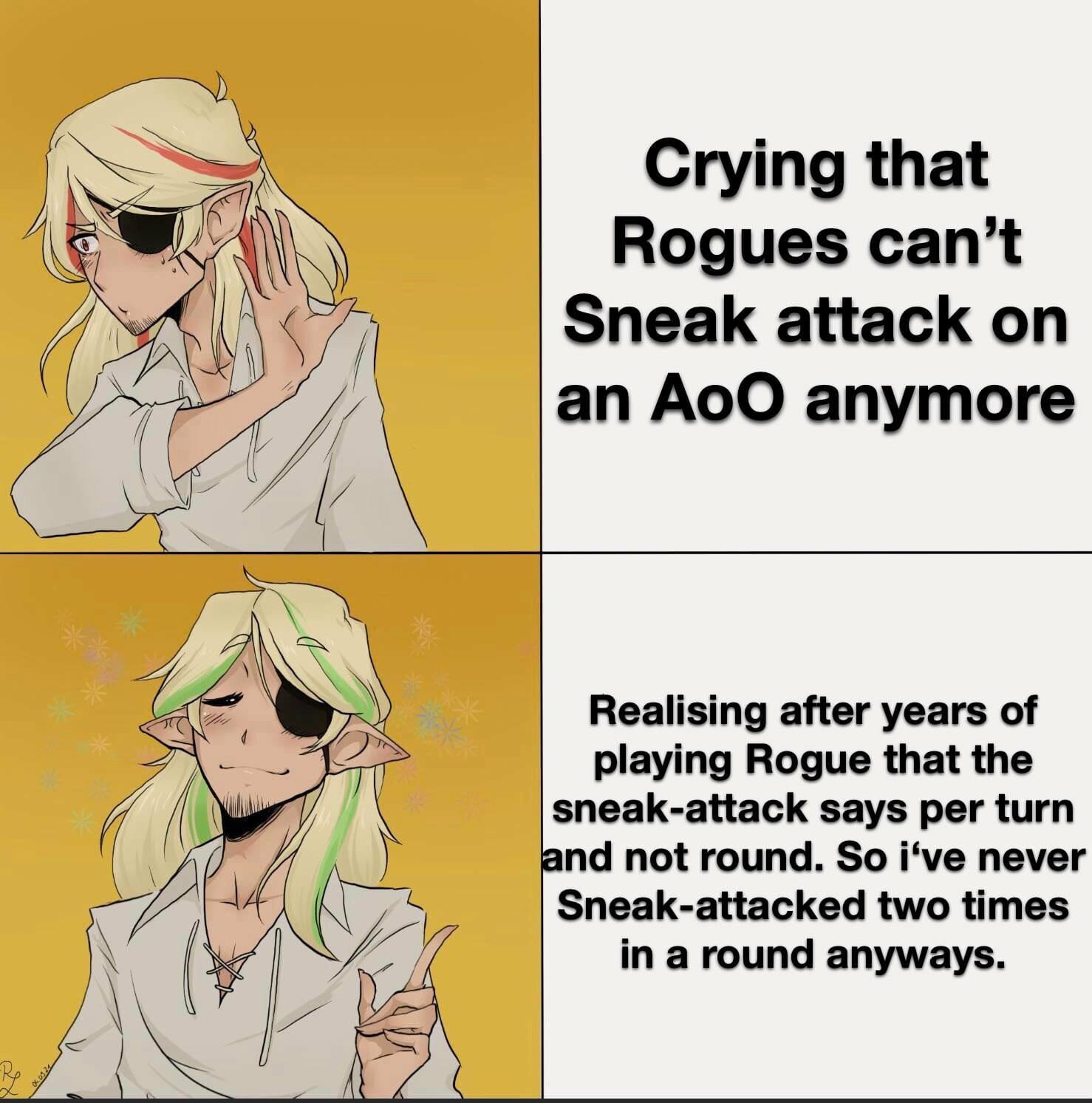 DND Memes on Twitter: "Wait, you guys use sneak attack multiple times per round? 🧙🏻‍♂️⚔️🐉 credit ...