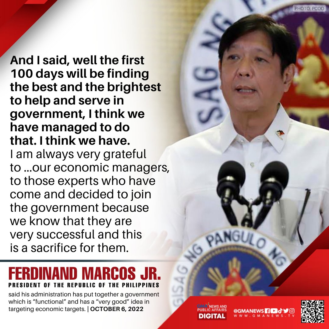 GMA News on Twitter: "President Ferdinand “Bongbong” Marcos Jr. on Wednesday said that his ...