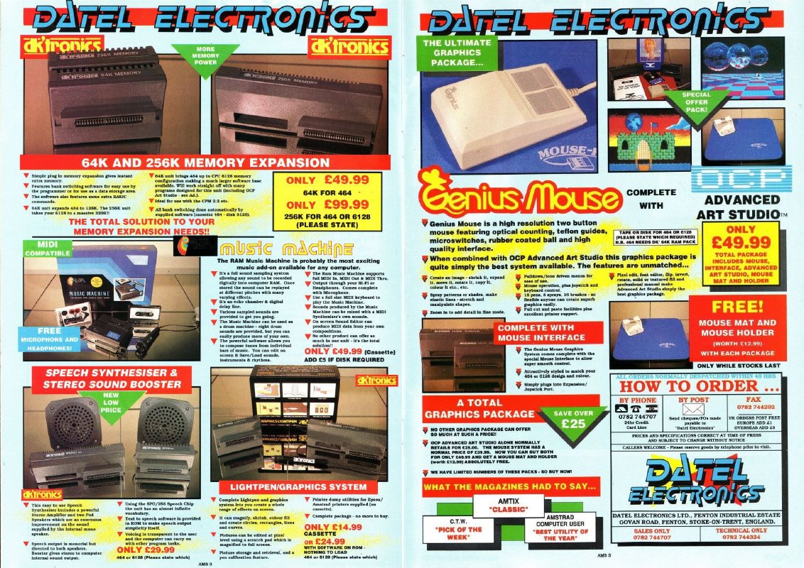 OldTechAdverts on Twitter: "Datel Electronics seems to be in every computer magazine out of the ...