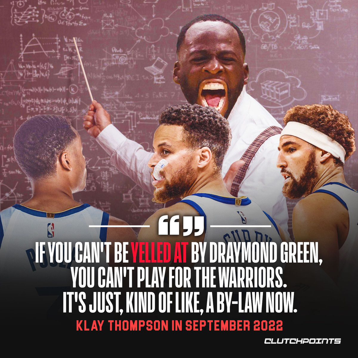 ClutchPoints on Twitter: "Bringing back this Klay Thompson quote after news of Draymond Green's ...