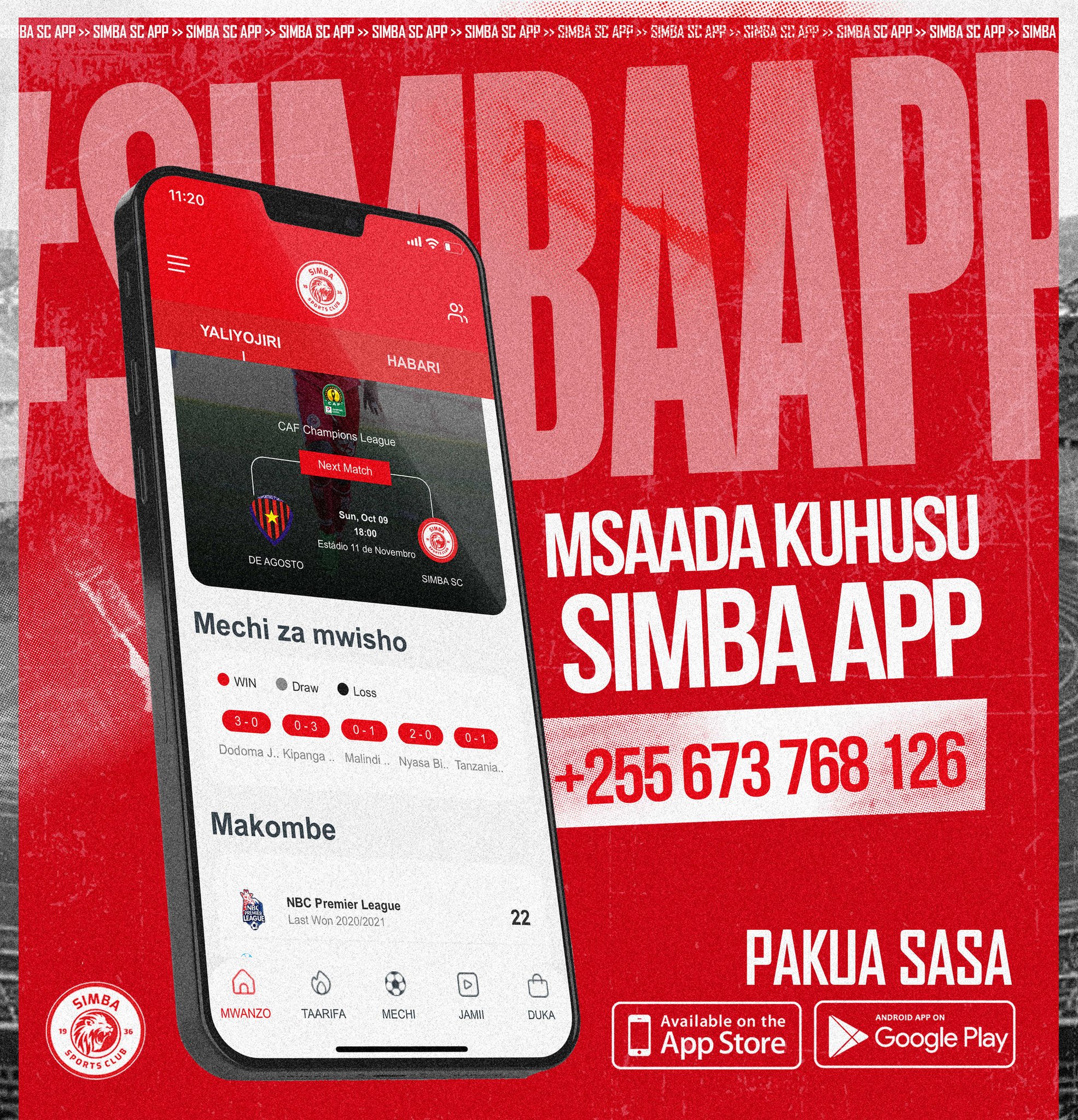 Simba Sports Club on Twitter: "Kama kuna changamoto yoyote unakutana nayo kwenye Simba App ...