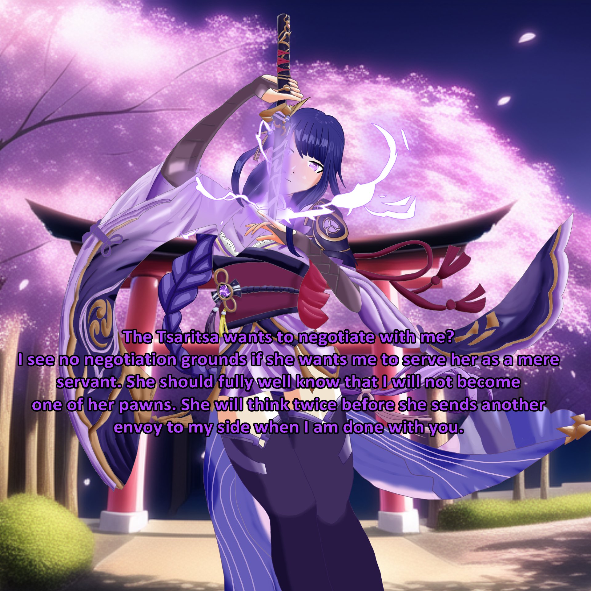 Pervy Fantasies on Twitter: "I just made a new post on my fanbox! Raiden Shogun being ...