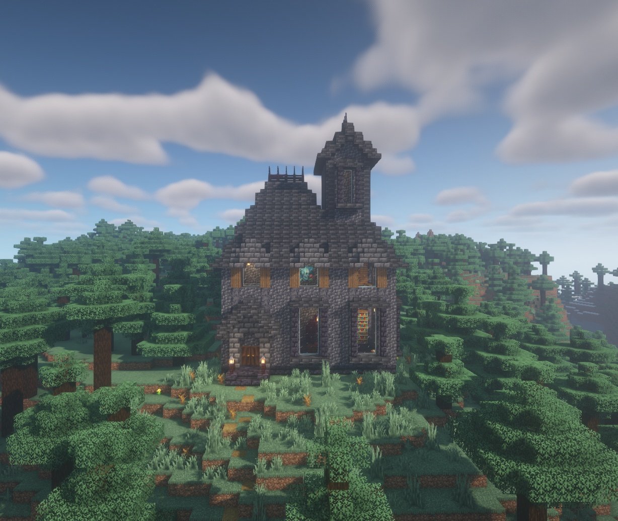 Minecraft Gothic Manor Gothic Medieval House 2 Blueprints For