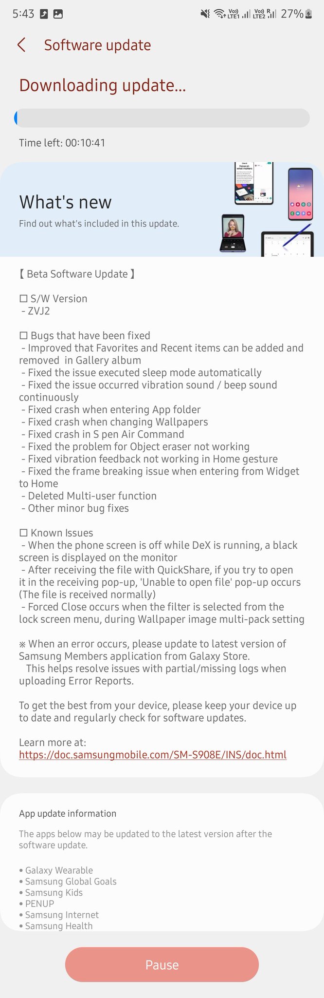 Arsh on Twitter: "One Ui 5 Beta 4 arrives in India. Updating. https://t.co/HqbjBl1h7I" / Twitter