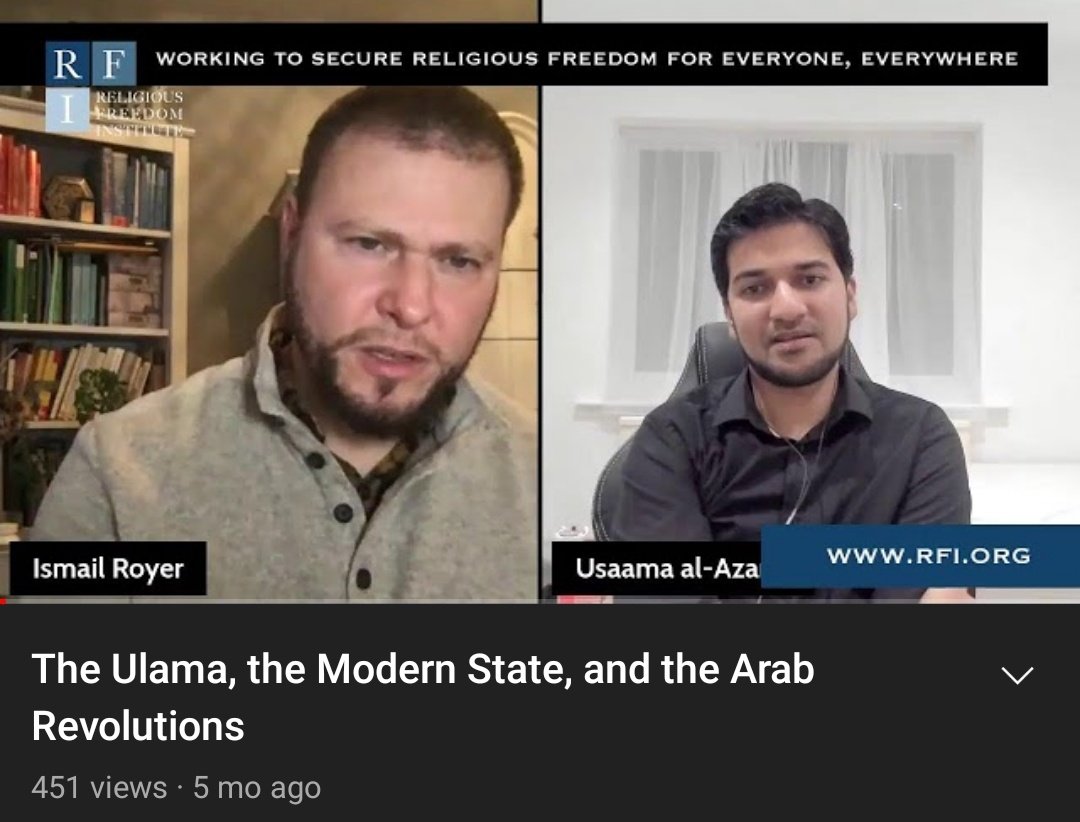 THREAD 🧵 Dr Usaama al Azami & Ismail Royer had a 5 hour conversation ...