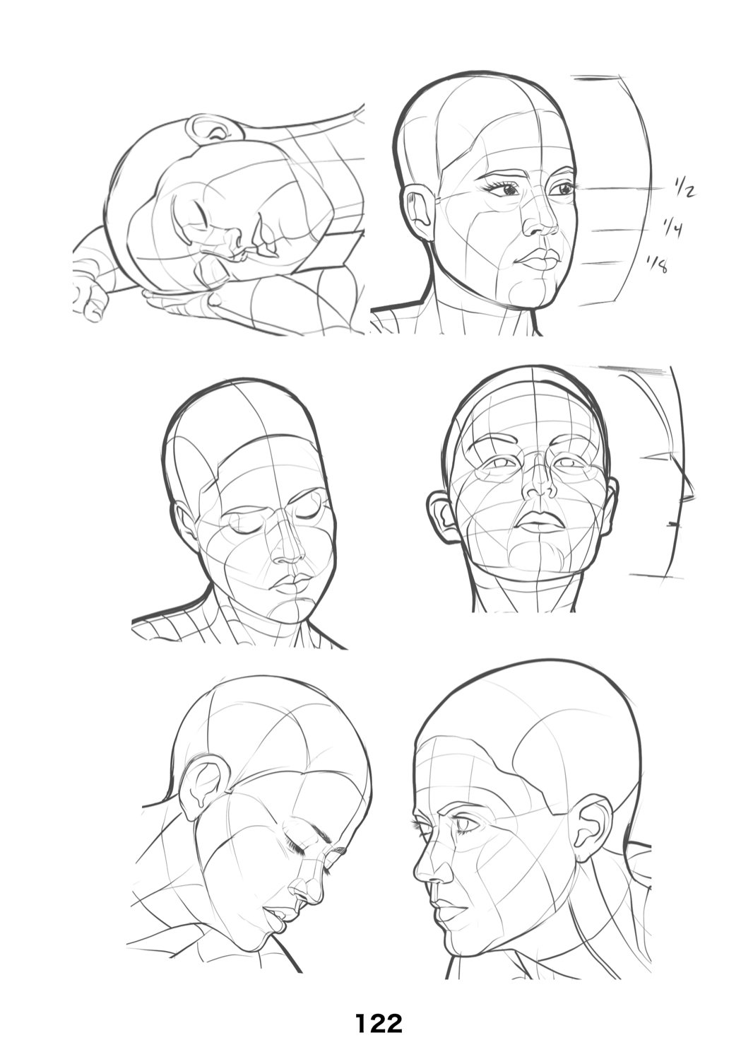 Head Looking Up Reference