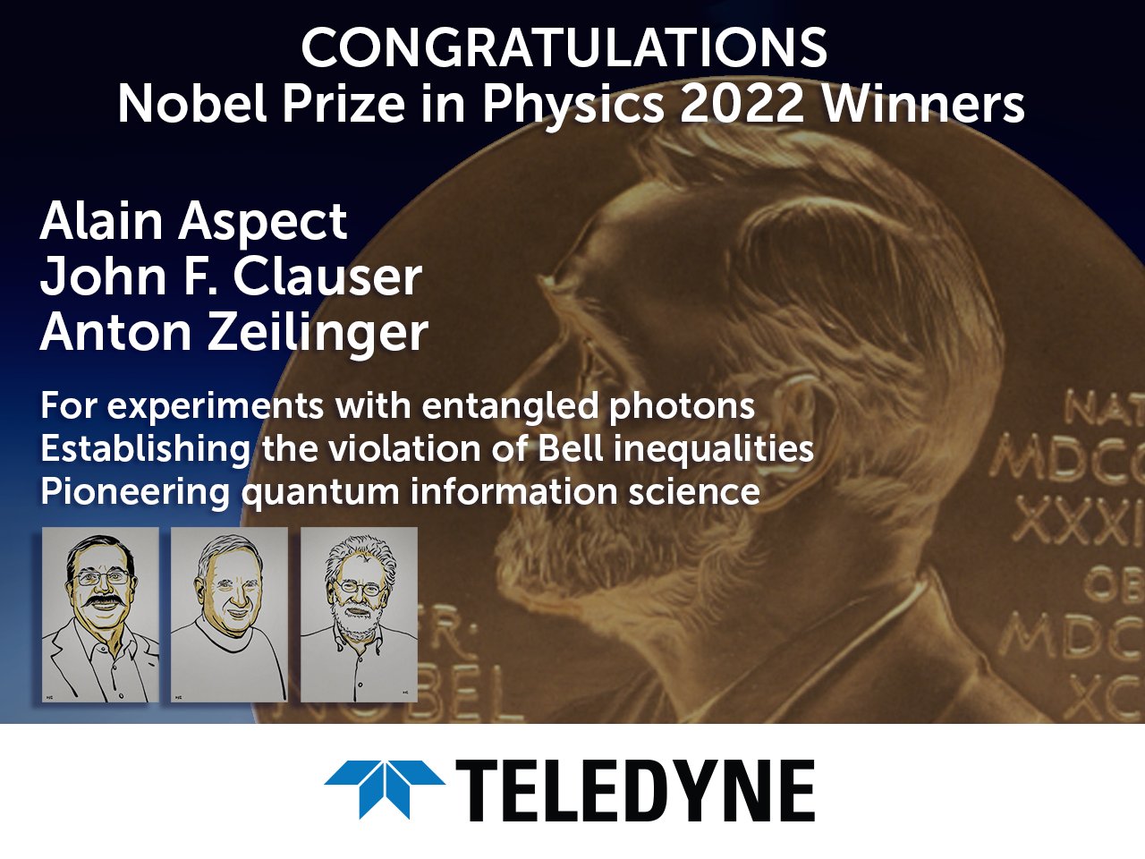 Teledyne Princeton Instruments on Twitter: "Congratulations to the 2022 #NobelPrize in Physics ...